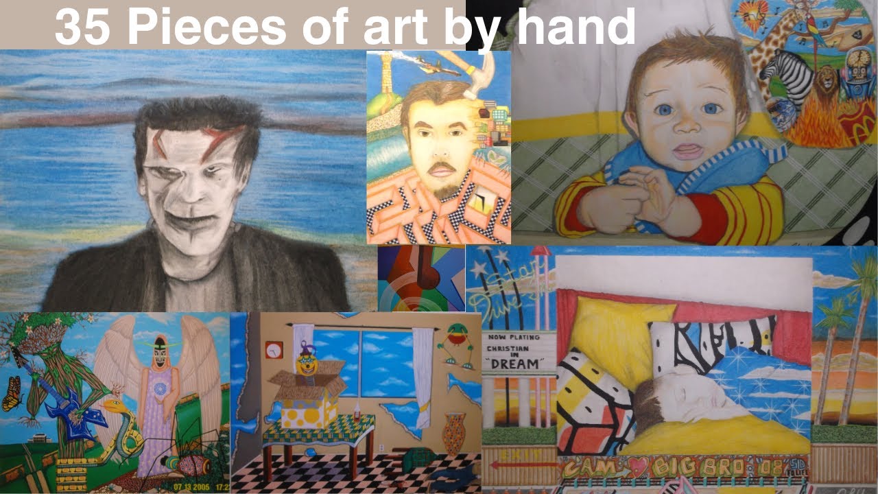 35 Pieces of art by hand - YouTube
