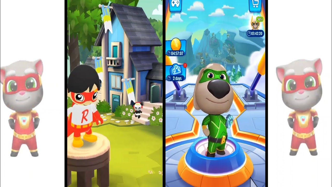 Tag With Rayan Vs Tom Hero Dash Android Gameplay 🎮 - YouTube