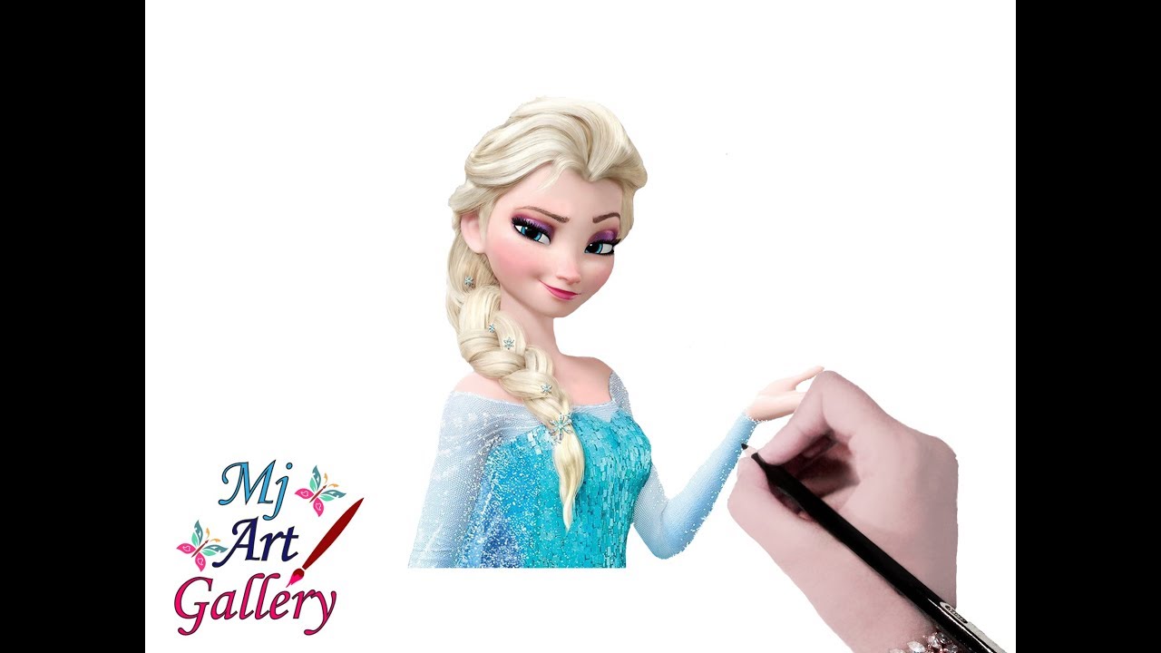 How To Draw Frozen Elsa very easy Step By Step|Mahe Jerin Lina ...
