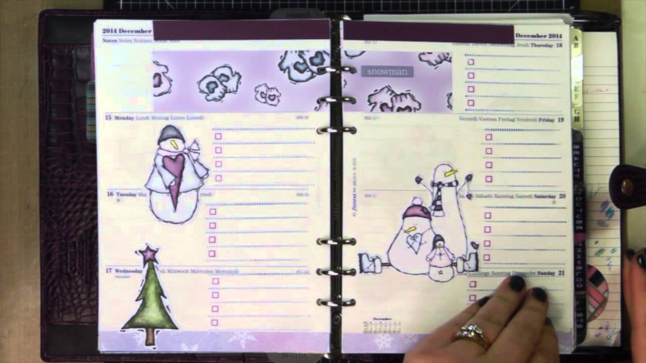 Filofax Pages | December 2014 - YouTube