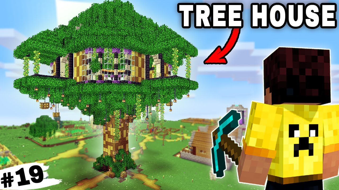 FINALLY I BUILT A DREAM TREE HOUSE! 🤩 | MINECRAFT GAMEPLAY #19 | Techno ...