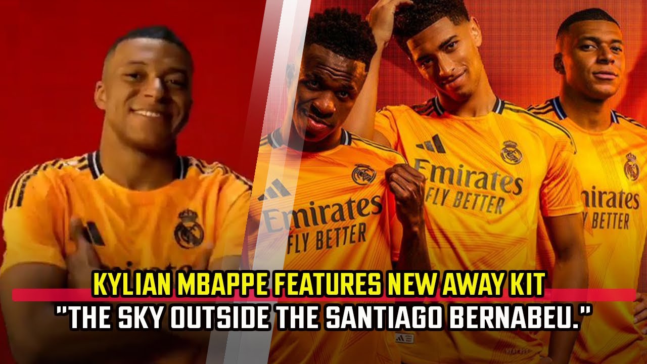 Kylian Mbappe features as Real Madrid release bold new away kit - YouTube