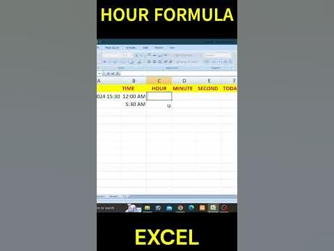 HOUR FORMULA IN EXCEL || FIND MONTH IN DATE USING EXCEL FORMULA #excel - YouTube
