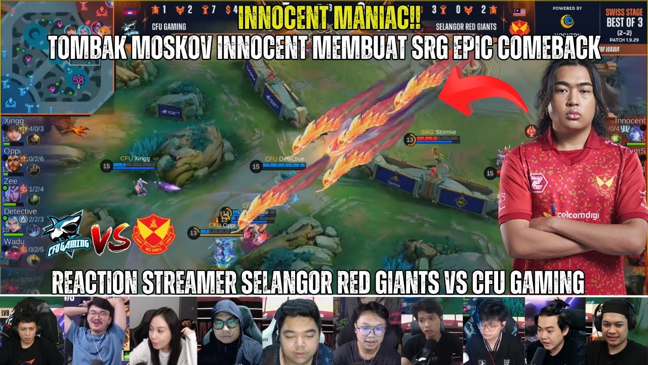 INNOCENT MANIAC! TOMBAK MOSKOV INNOCENT BUAT SRG COMEBACK! REACTION ...