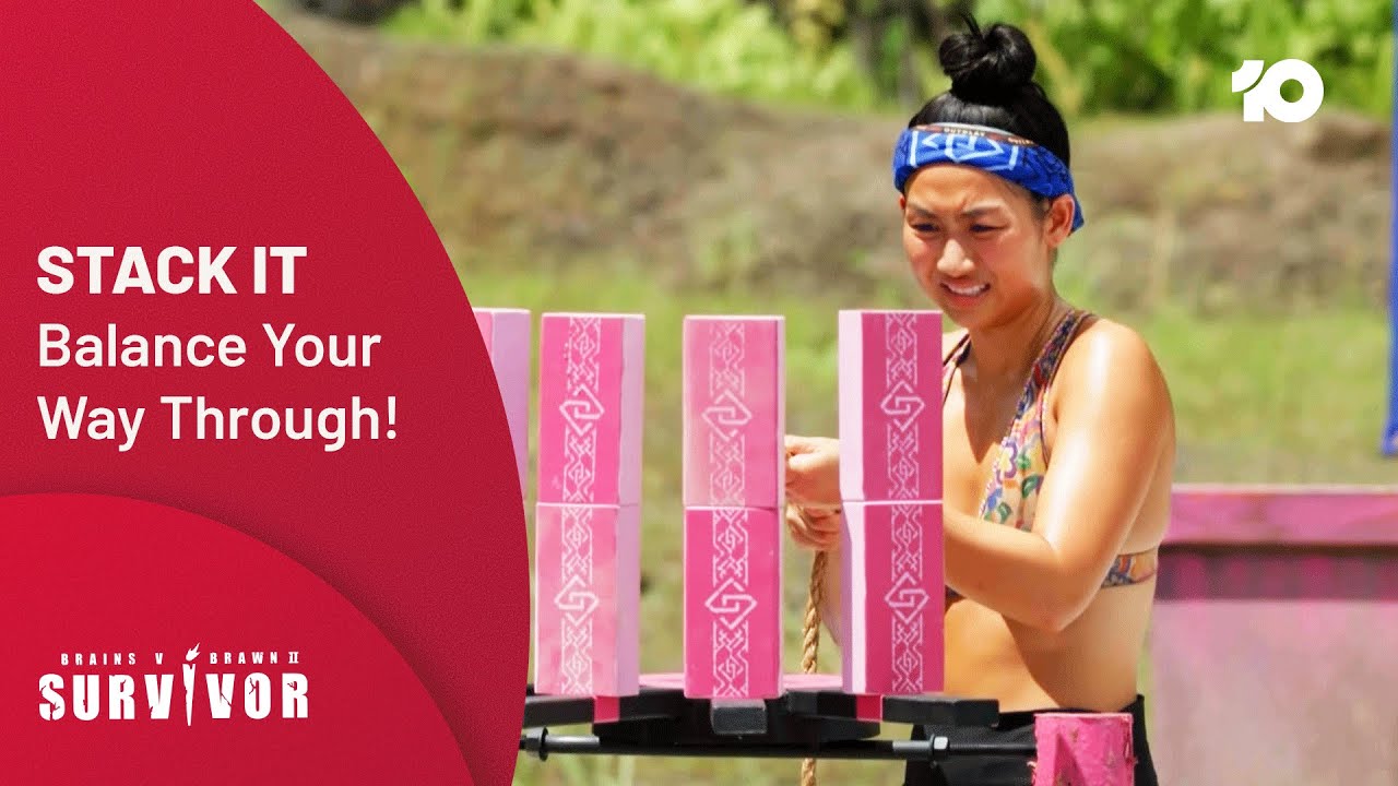 Block Stacking Battle: Who Will Be Safe from Tribal Council? 🏆 #SurvivorAU - YouTube