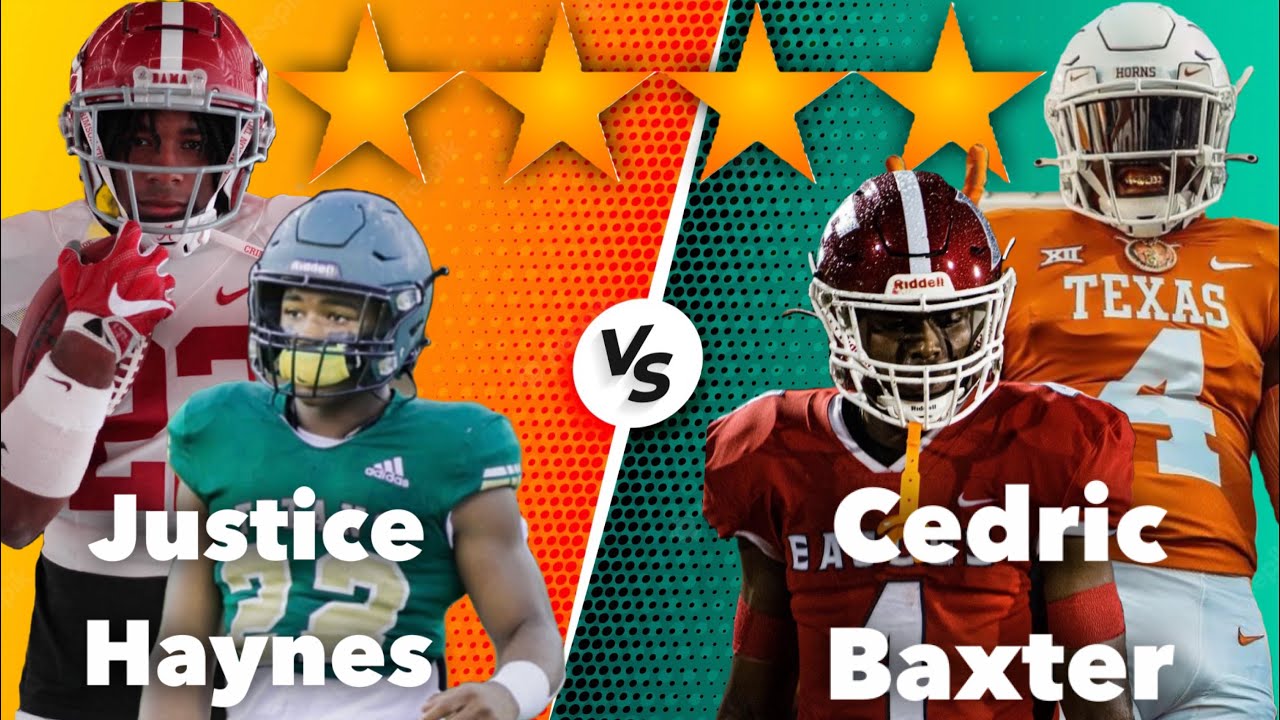 Justice Hayes vs Cedric Baxter | #1 RB in Georgia vs #2 RB in Florida ...