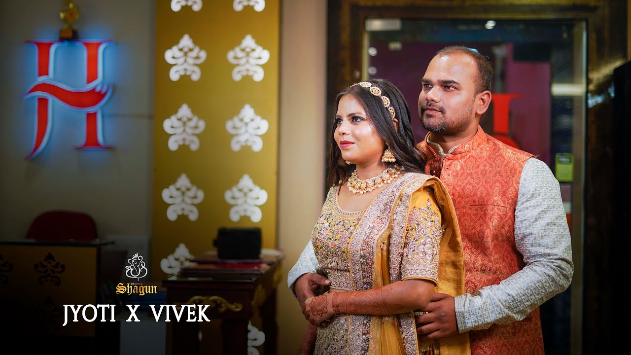 JYOTI💘VIVEK | Engagement highlight | Wedding Shagun Photography - YouTube