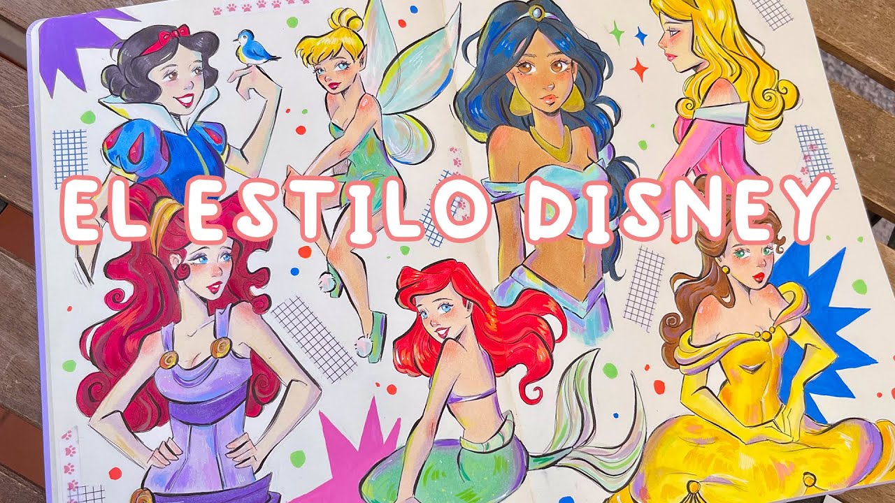 La evolución del estilo Disney🌷 // Arrtx Markers - YouTube