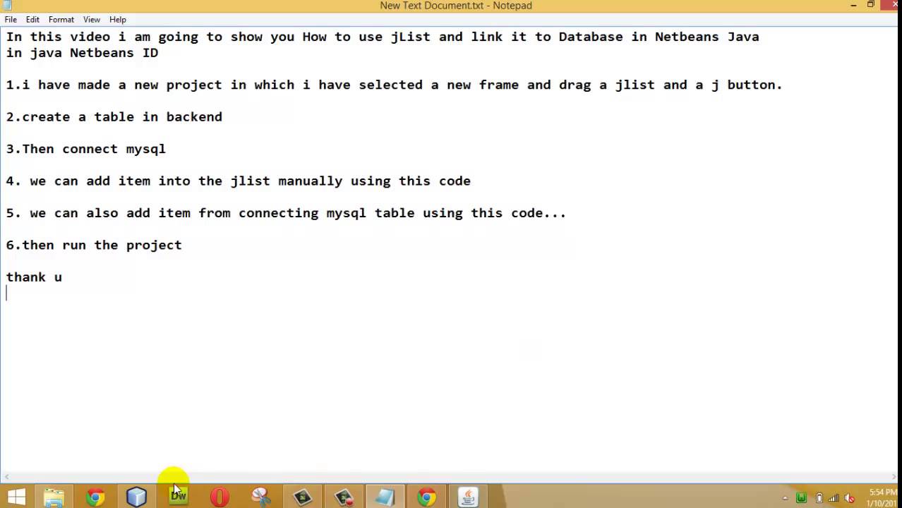How to use jList and link it to Database in Netbeans Java - YouTube