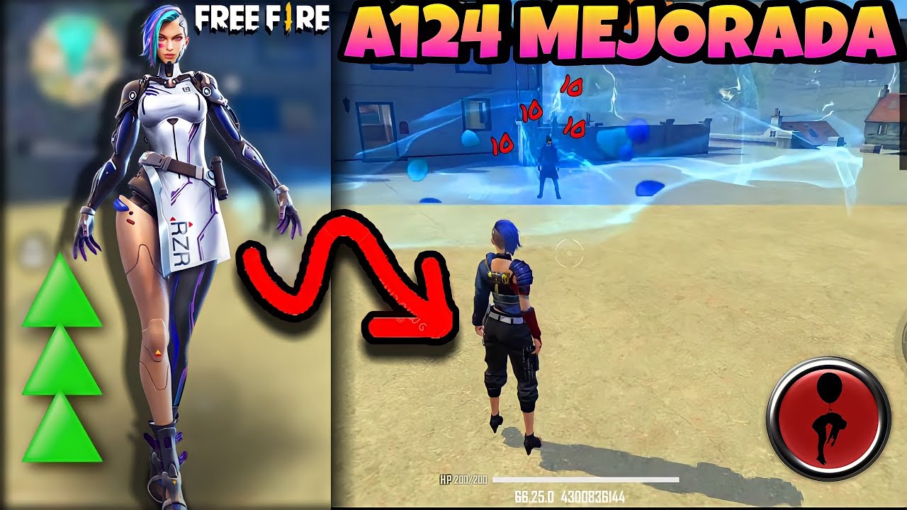 A124 MEJORADA🤯 SU HABILIDAD ANTES Y DESPUÉS DE LA ACTUALIZACIÓN FREE ...