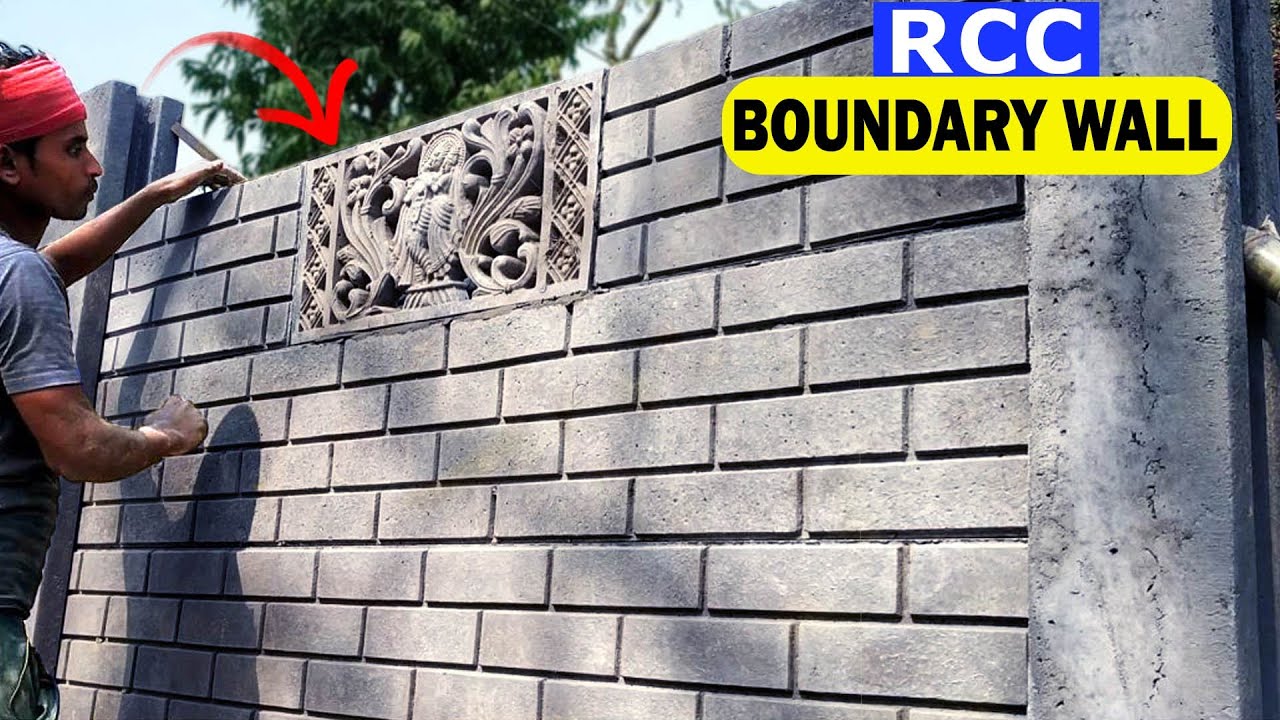RCC Boundary Wall ,precast compound wall construction, making ...