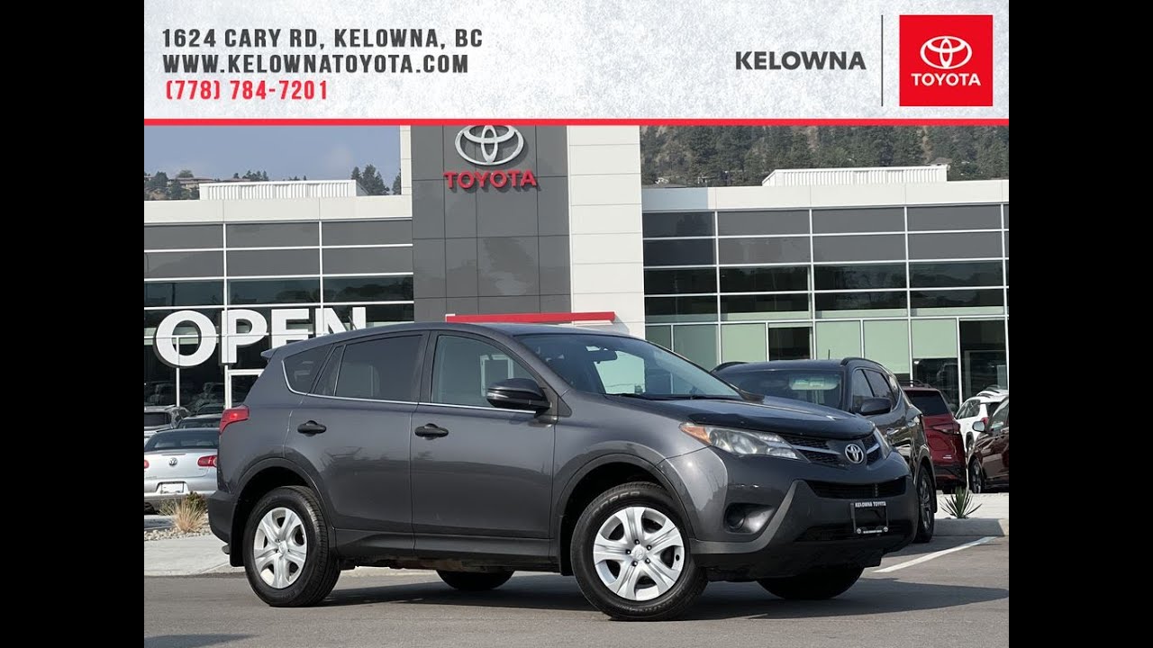 Silver 2013 Toyota RAV4 LE AWD Review Kelowna BC - Kelowna Toyota - YouTube