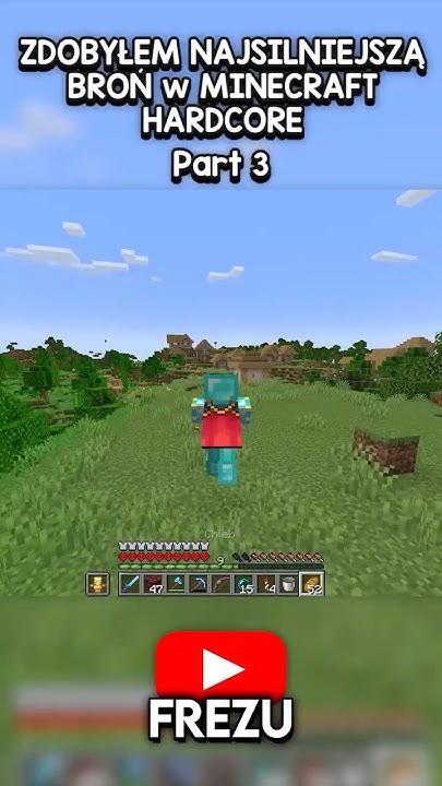 ZDOBYŁEM NAJSILNIEJSZĄ BROŃ w MINECRAFT HARDCORE Part 3 - YouTube