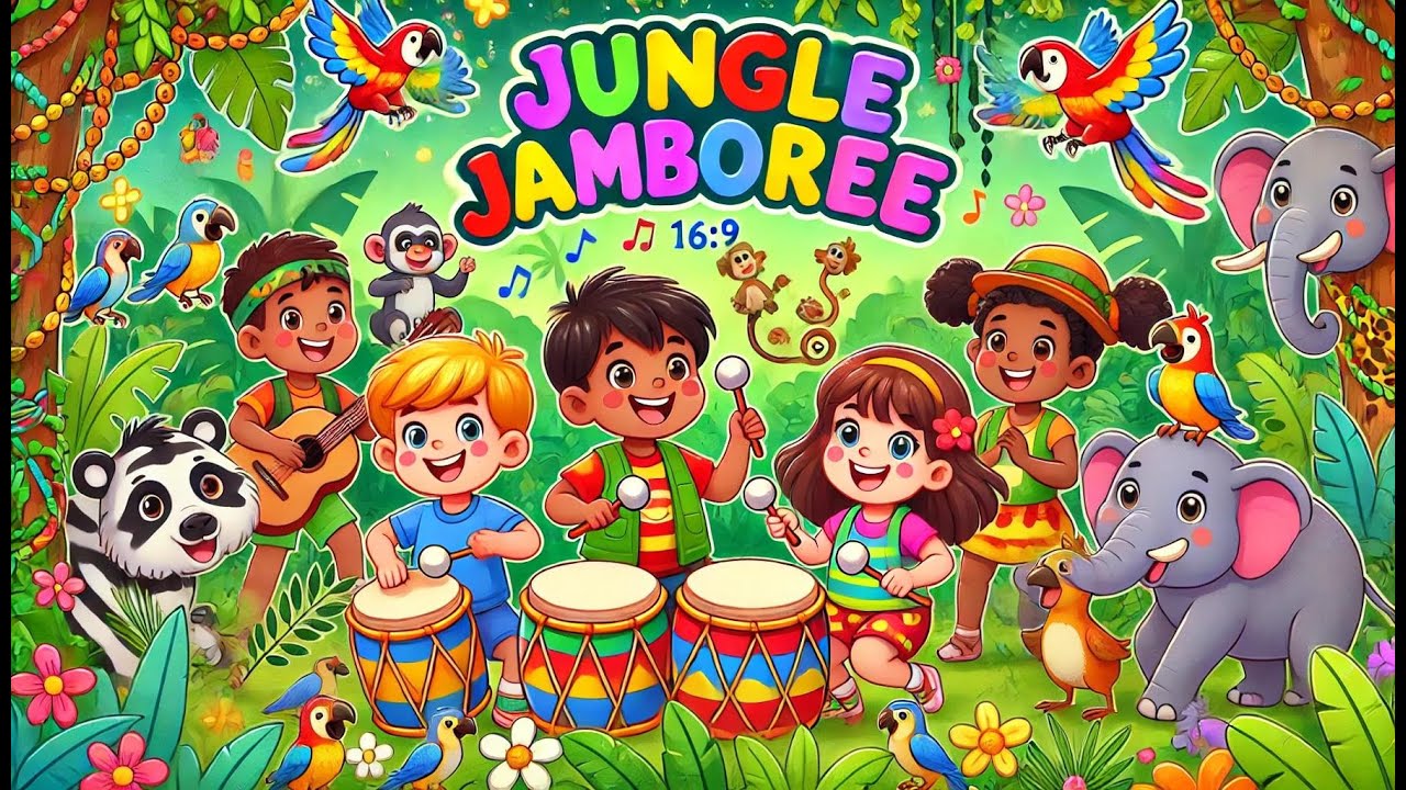 Jungle Jamboree Kids Song | Nursery Rhymes & Kids Songs - YouTube