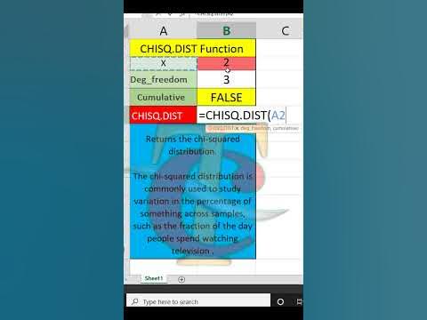 CHISQ DIST Function || How To Apply CHISQ DIST Function In Excel ? || #technologychannel # ...