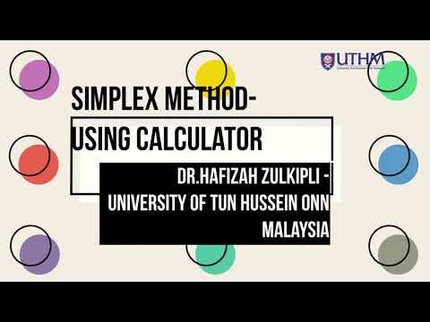 Simplex method How to solve using calculator - YouTube