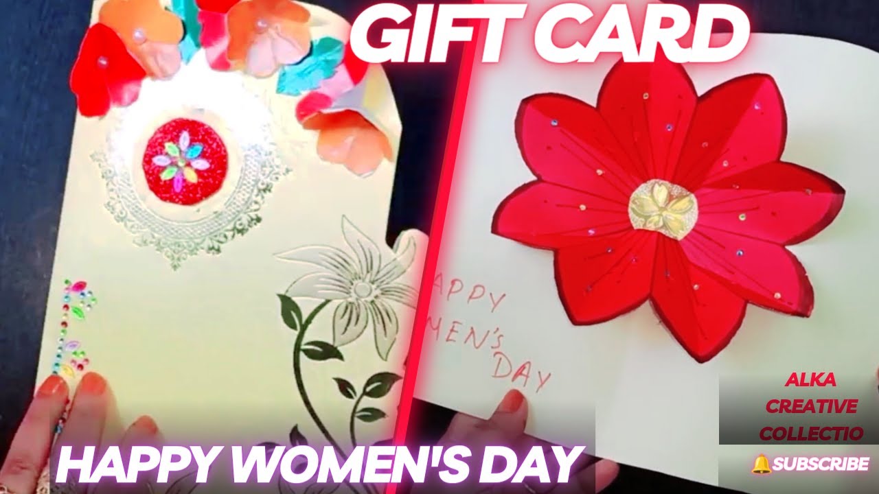 Gift card making ideas for women's day - YouTube
