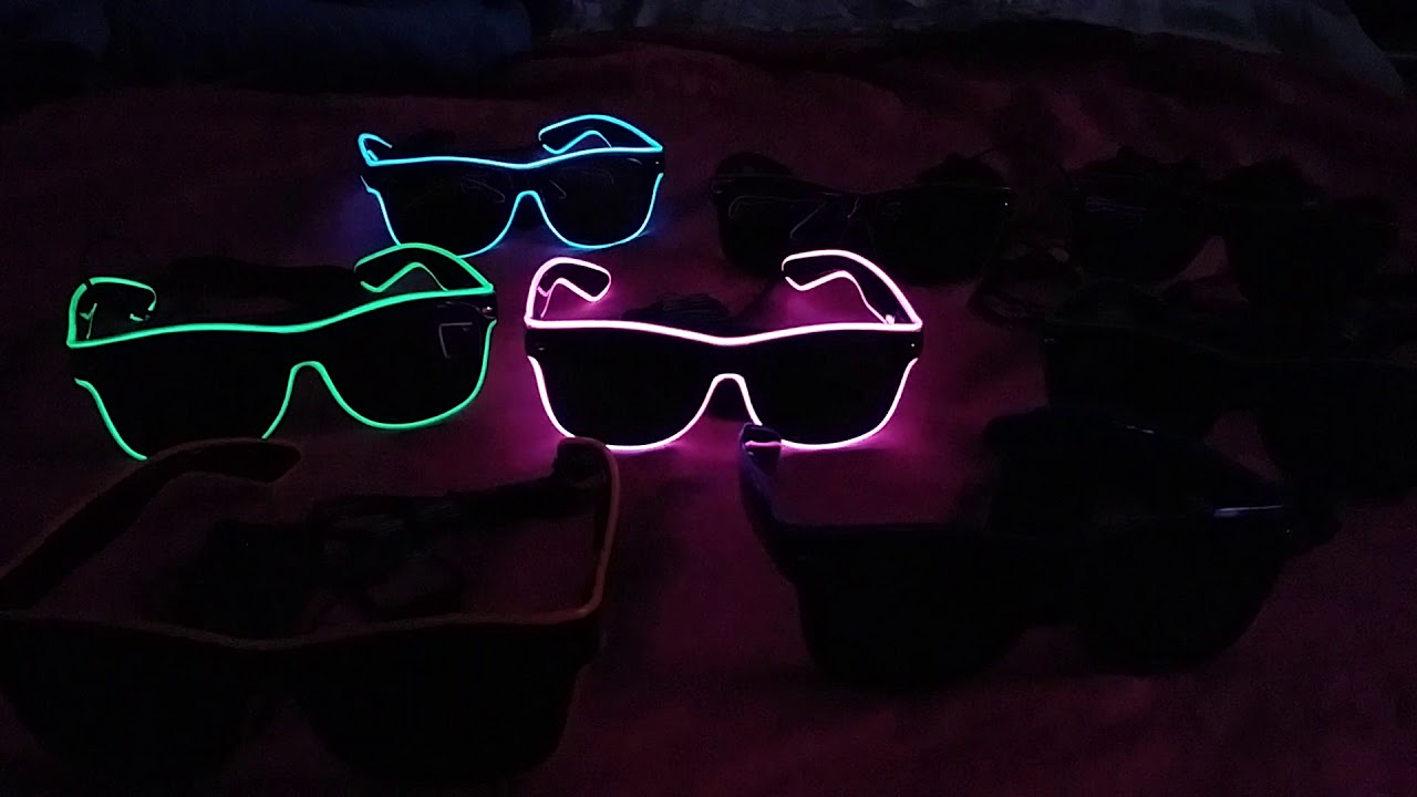 Óculos de led pra festa rave casamento aniversario - YouTube