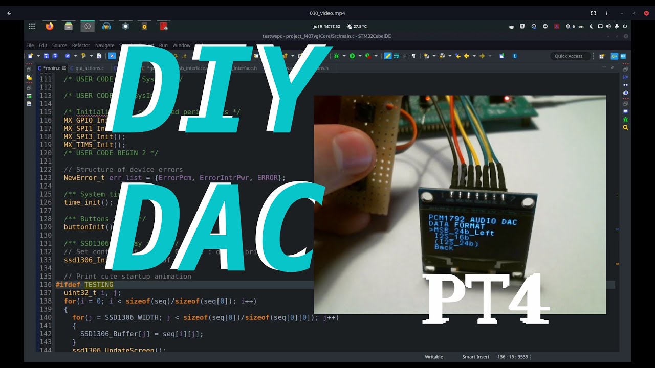 GUI and display menu - DIY Audio DAC pt.4 | video 30 - YouTube