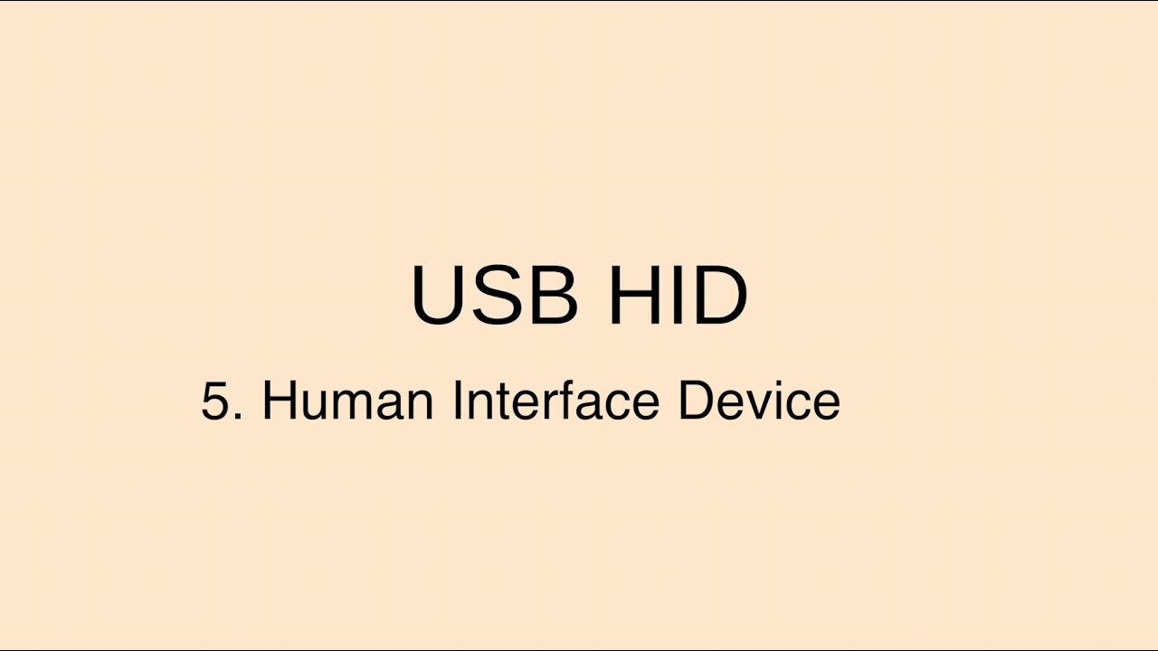 USB HID - human interface device Walkthrough - YouTube