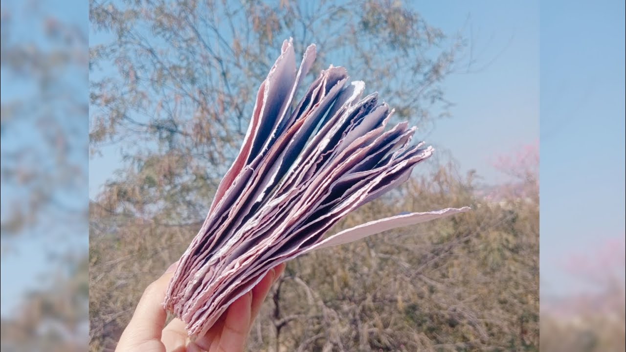 How to make handmade paper at home [recycled paper]... # DIY # handmade ...