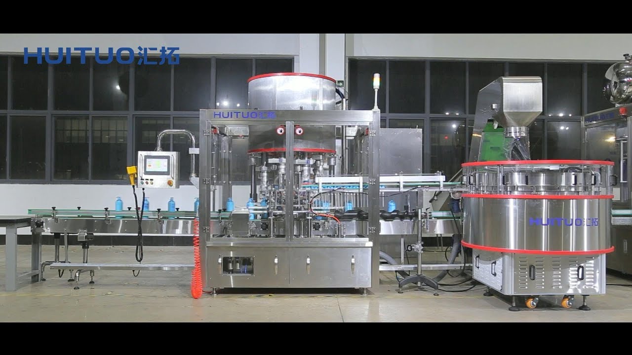 Full automatic filling and capping machine for shampoo. - YouTube