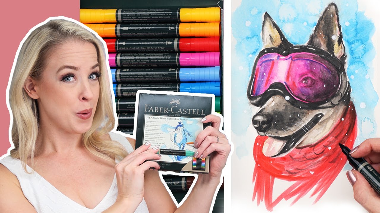 Trying Watercolor Markers for the first time! - Faber Castell ...