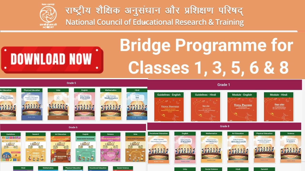 NCERT New Bridge Course of Class 1, 3, 5, 6 & 8 Academic Session 2025 ...