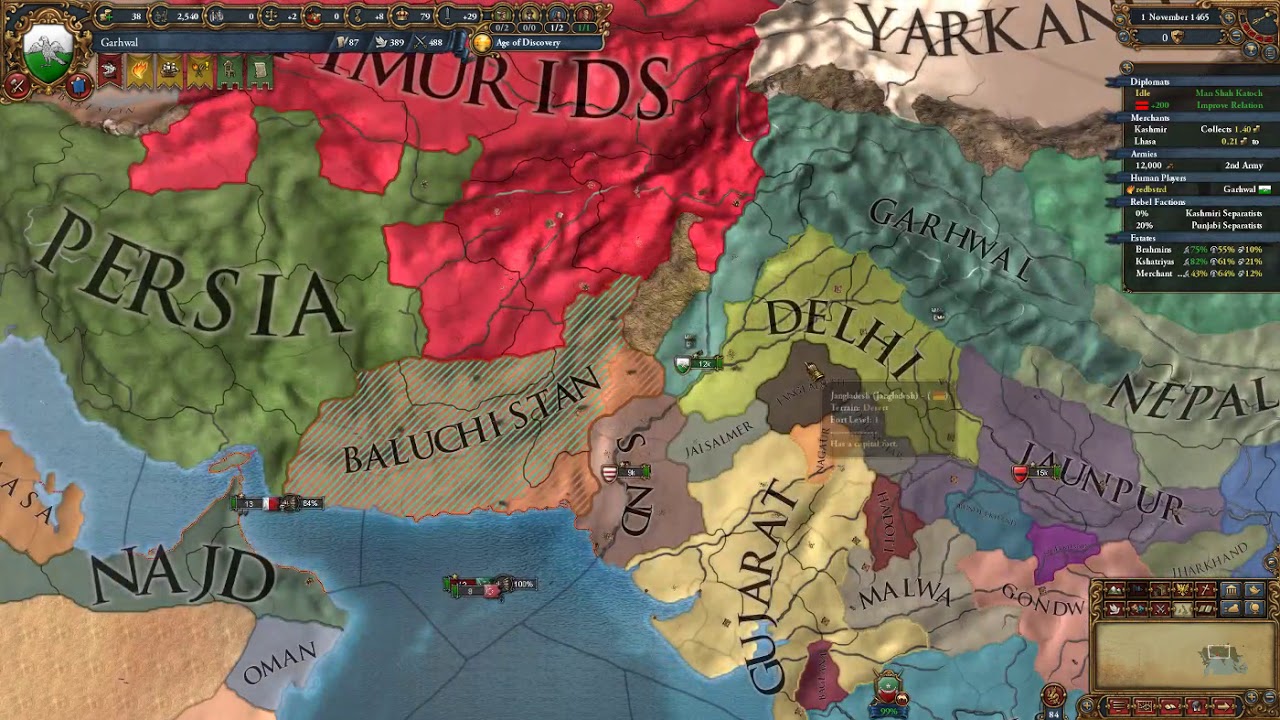 EU4 Third Rome: The 52 Garhs (as Garhwal) 3 - YouTube