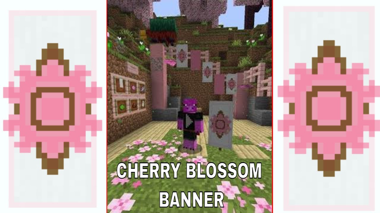 Minecraft 1 20 Cherry Blossom Banner Tutorial YouTube Minecraft 1 20 Cherry Blossom Banner Tutorial YouTube