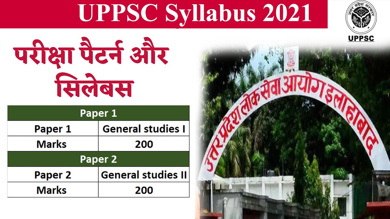 UPPSC syllabus 2021 | UPPSC syllabus and exam pattern 2021 - YouTube