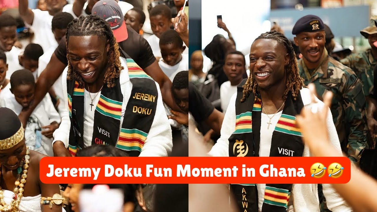 Jeremy Doku Fun Moments in Ghana 🇬🇭😂🔥 | Fans Go Wild - YouTube