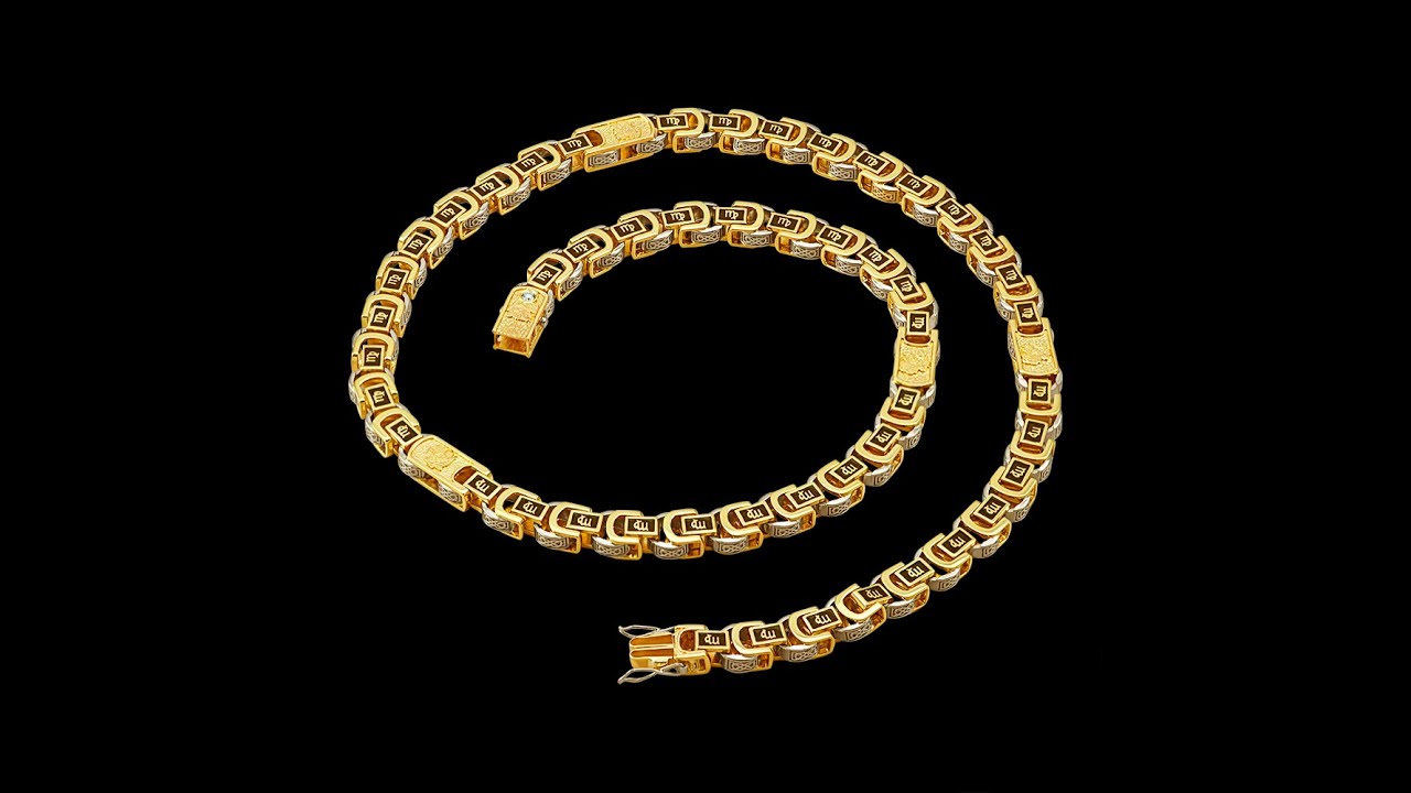 Изготовление цепи в белом и лимонном золоте / Making a chain in white ...