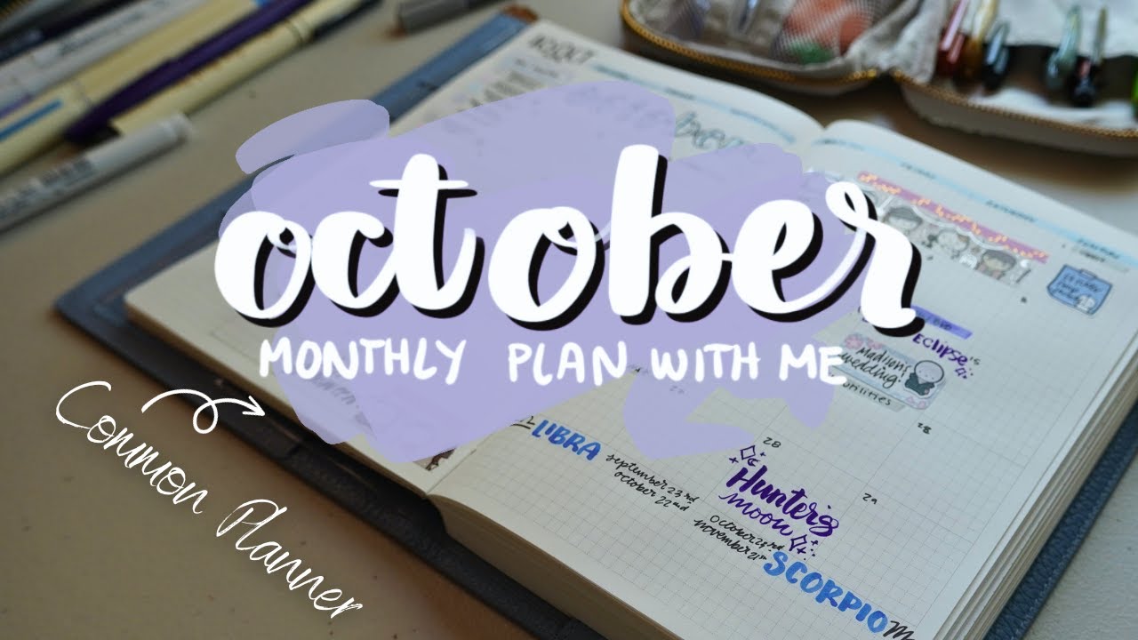 October Monthly Plan with Me in my Sterling Ink A5 Undated Common ...