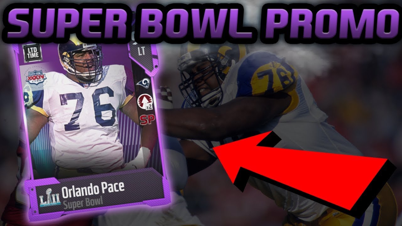LIMITED EDITION ORLANDO PACE | MADDEN 18 SUPER BOWL PROMO - YouTube