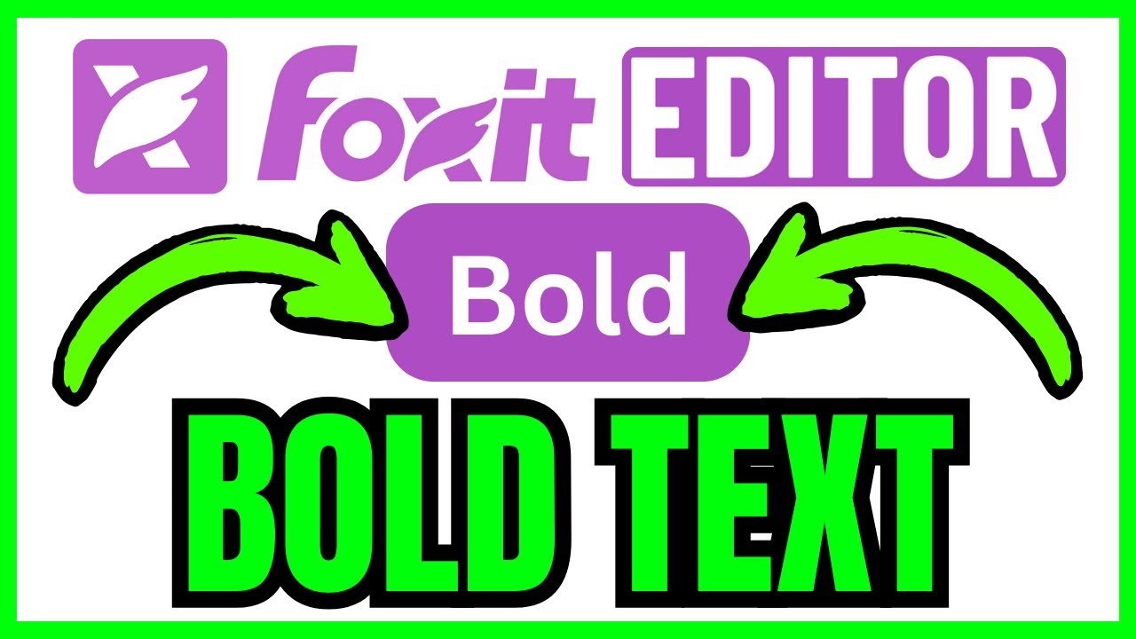 How To BOLD TEXT In Foxit PDF Editor (QUICK & EASY) 2026 - YouTube