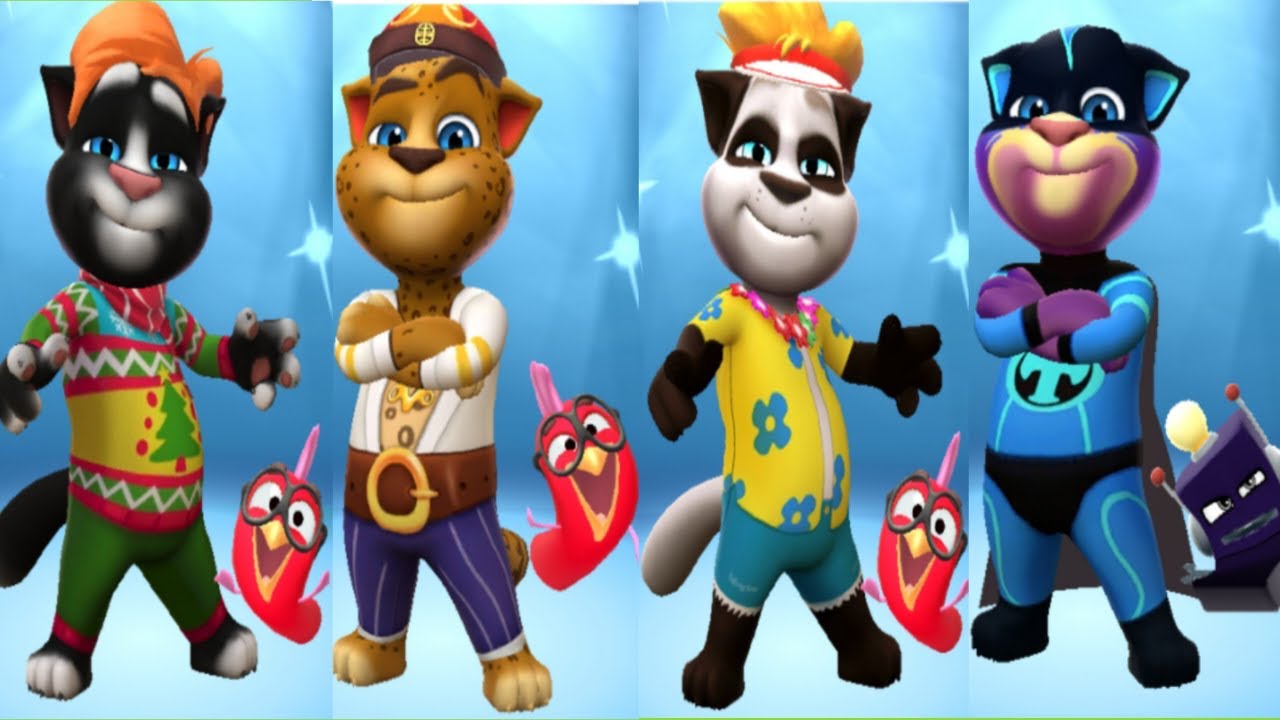 Panda tom vs Black & white tom vs Bodypaint tom & My Talking Tom 2 ...