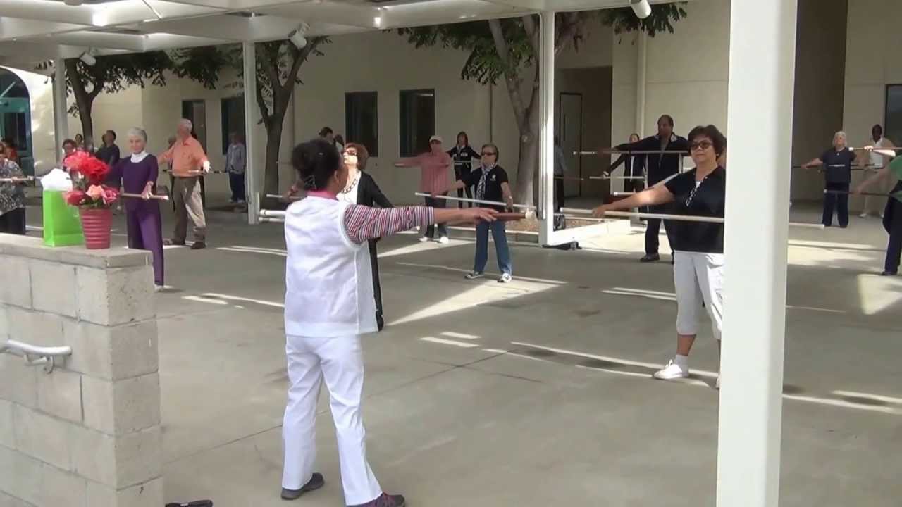 Longevity stick exercises by Ursula and Chester Wu, 2013 06 18 - YouTube