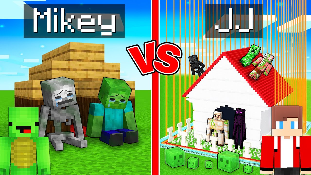 Mikey vs JJ SAFEST MOB ZOO Build Challenge in Minecraft (Maizen) - YouTube