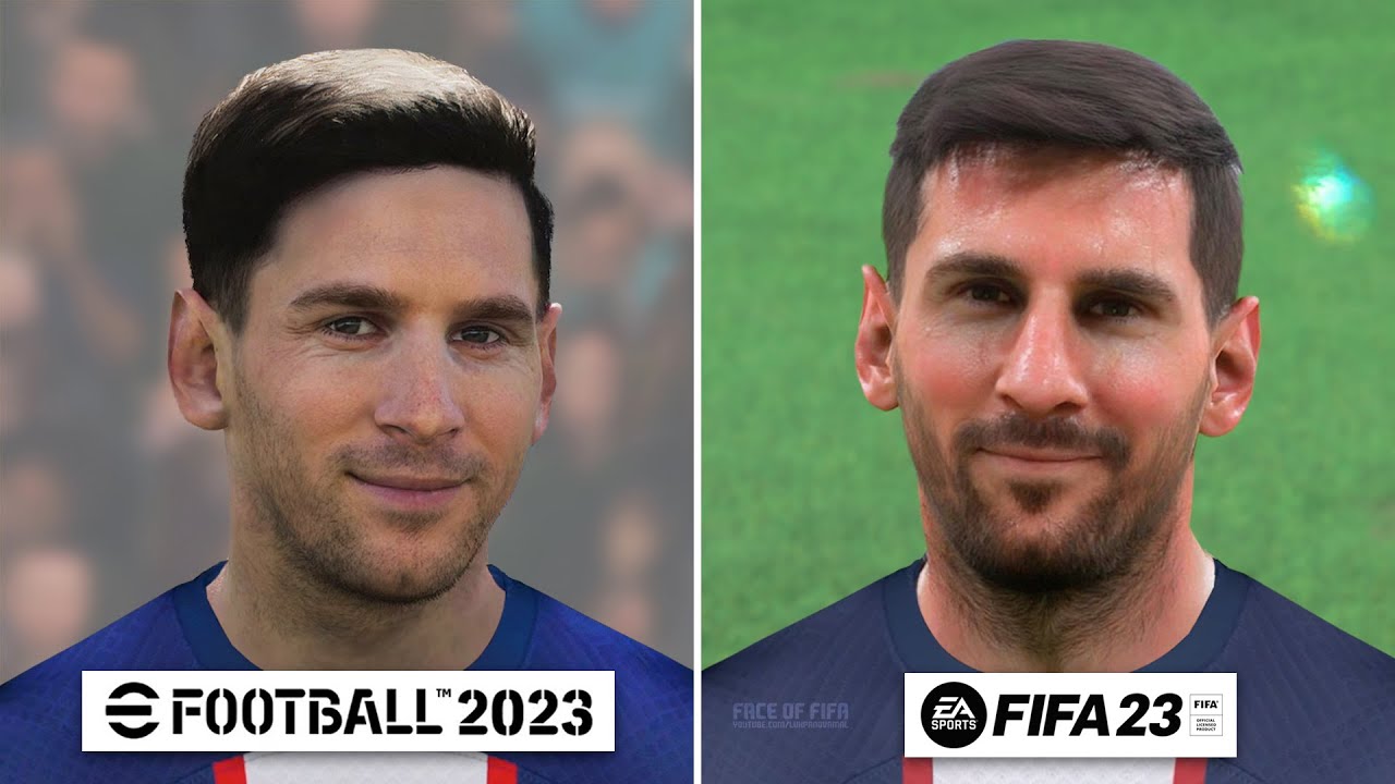 EFootball 2023 Vs FIFA 23 Graphics Comparison YouTube
