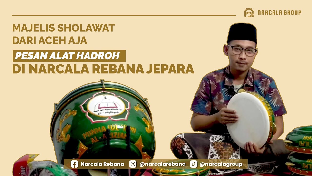 HARGA HADROH 1 PAKET LENGKAP DENGAN UKIRAN LOGO DAN NAMA MAJELIS - YouTube