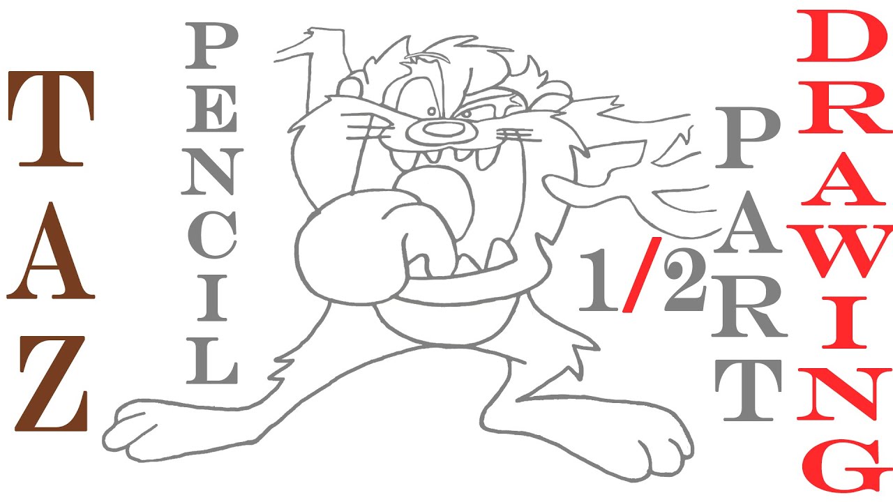 How to Draw TAZ/Tasmanian Devil Step by Step Easy | Looney Tunes ...