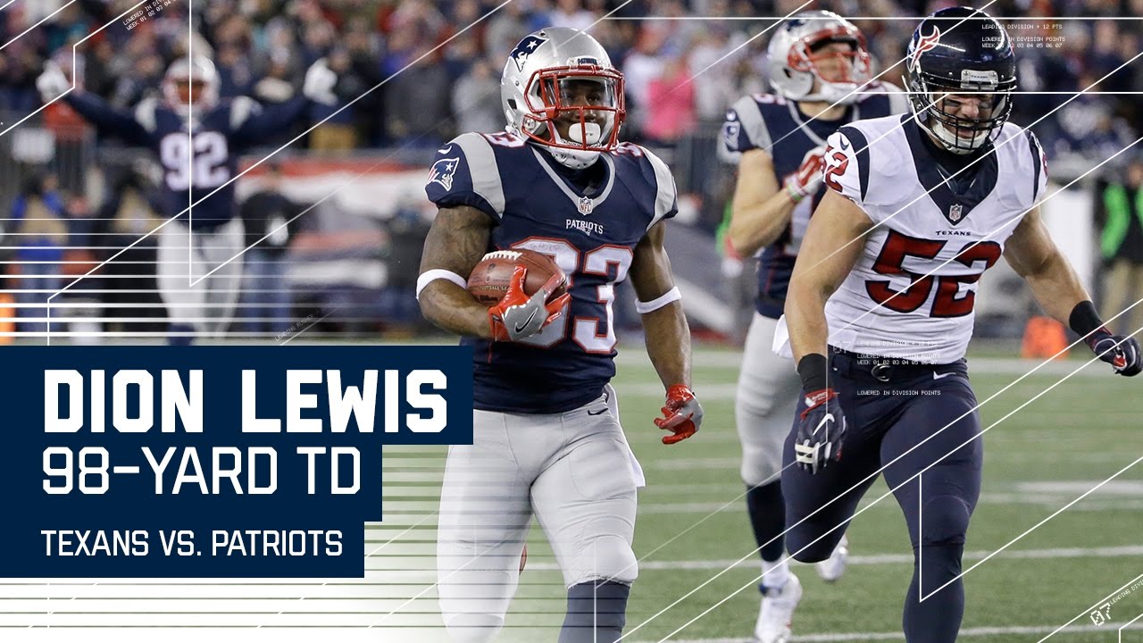 Dion Lewis 98-yard Kick Return for a Touchdown! | Texans vs. Patriots ...