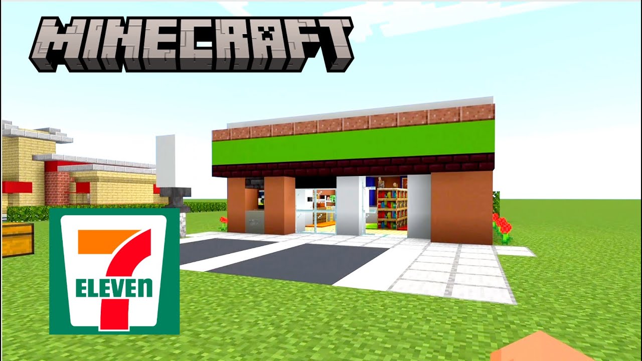How To Build a 7 eleven In Mincraft - YouTube