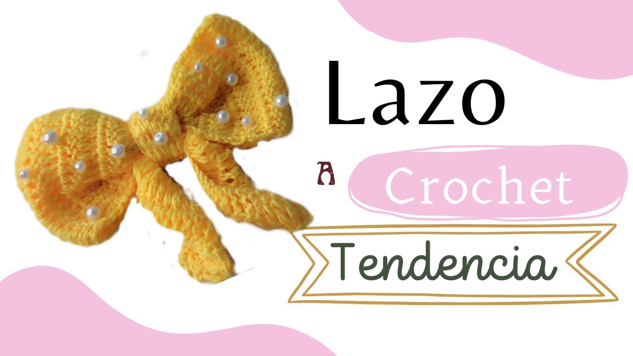 LAZO A CROCHET l TENDENCIA LAZO TEJIDO A CROCHET l fácil de realizar ...