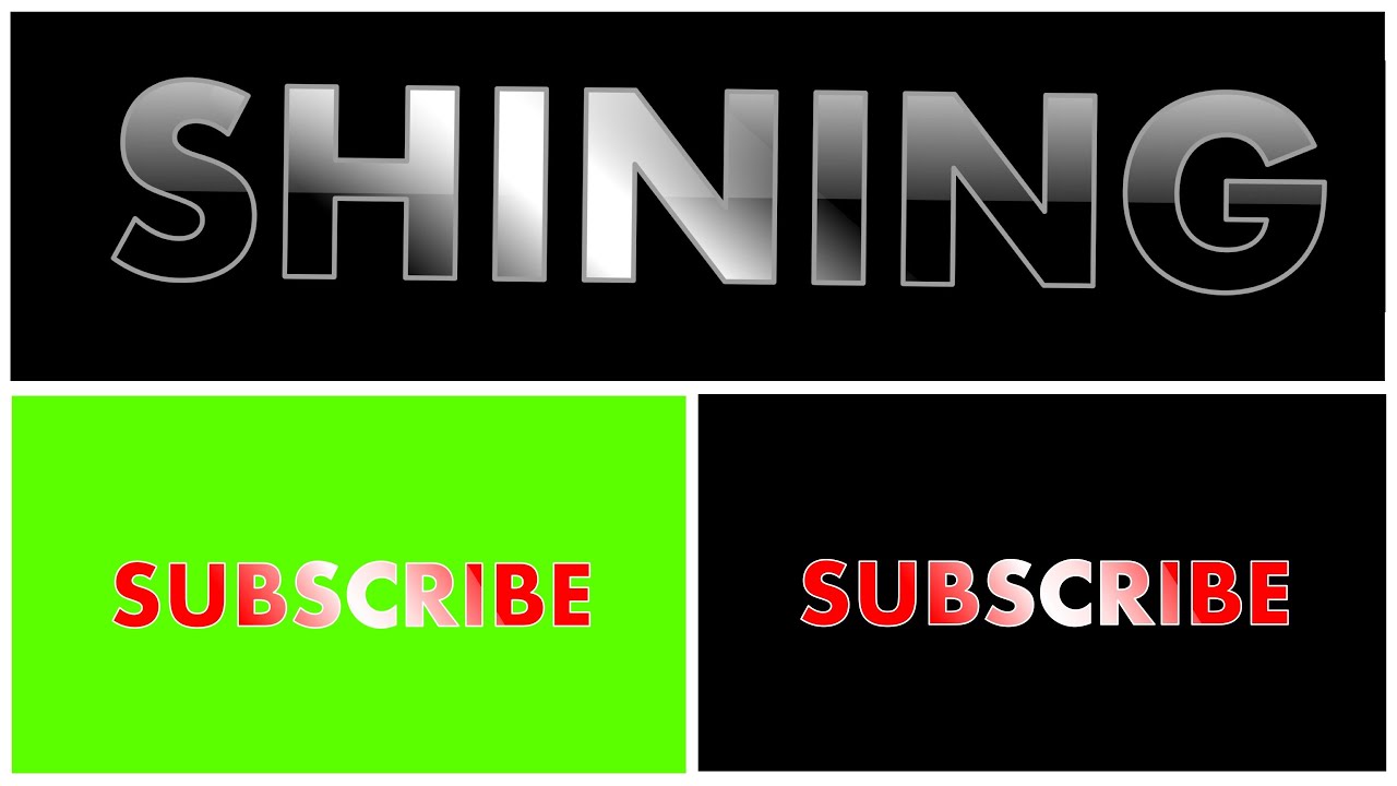 Shining text Animation, shining SUBSCRIBE text GREEN screen animation ...