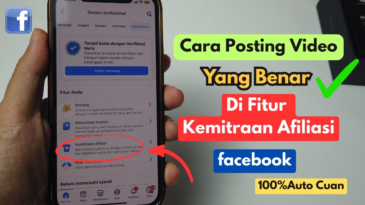 Cara Posting Video yang Benar di Fitur Kemitraan Afiliasi Facebook ...