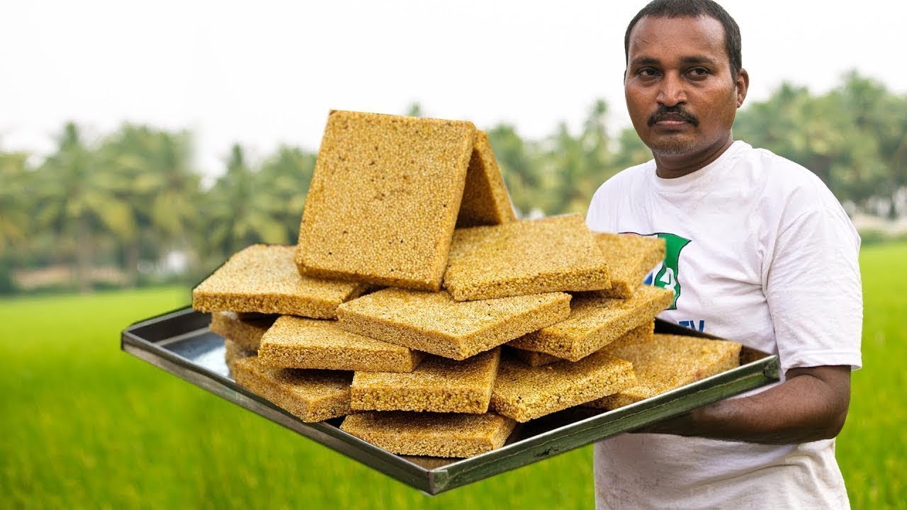 Sesame Jaggery Chikki Recipe | Til Patt | Til Gur Chikki Recipe - YouTube