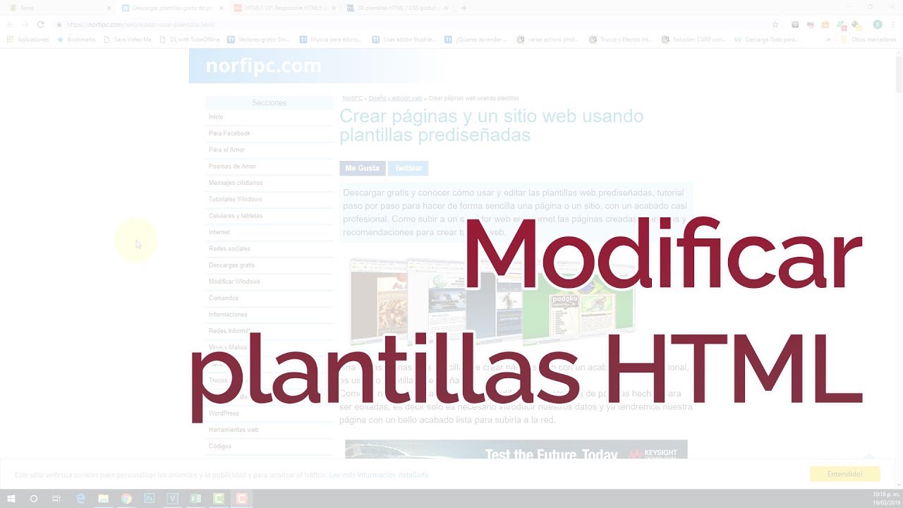Modificar plantilla HTML - YouTube