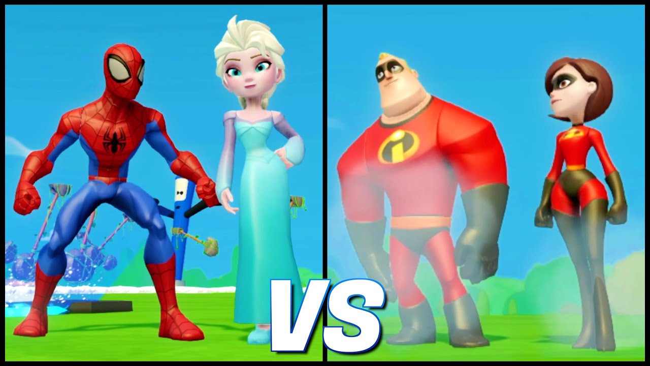 Frozen Elsa vs Buzz Lightyear | The Incredibles Elastigirl vs Mr ...